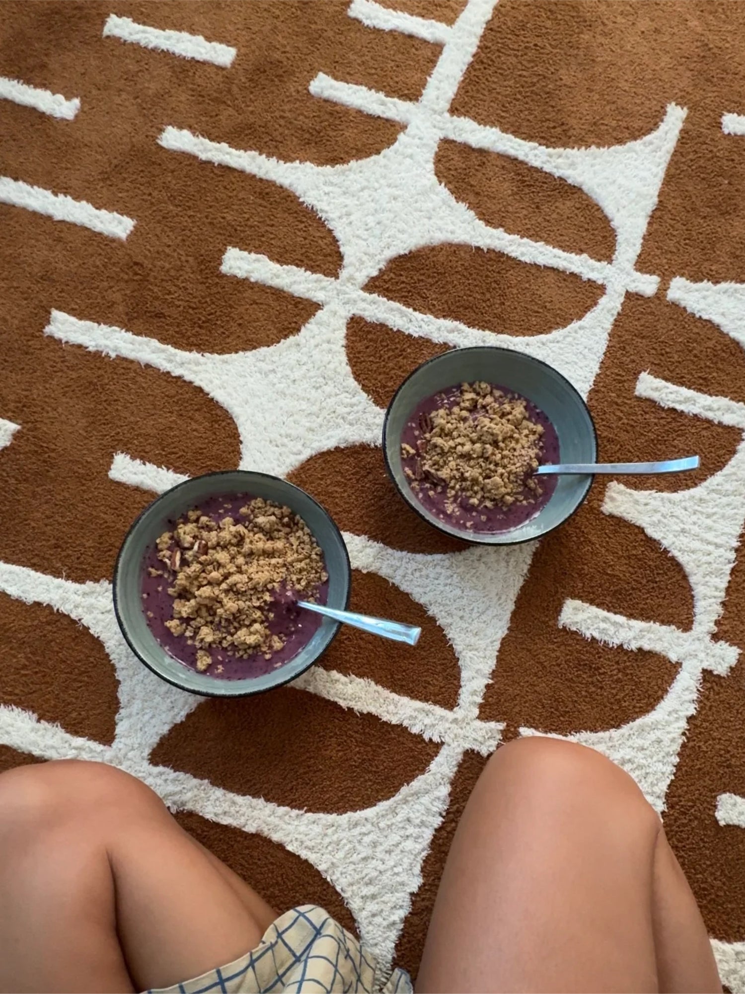 Echo Brown Cotton Feel Rug