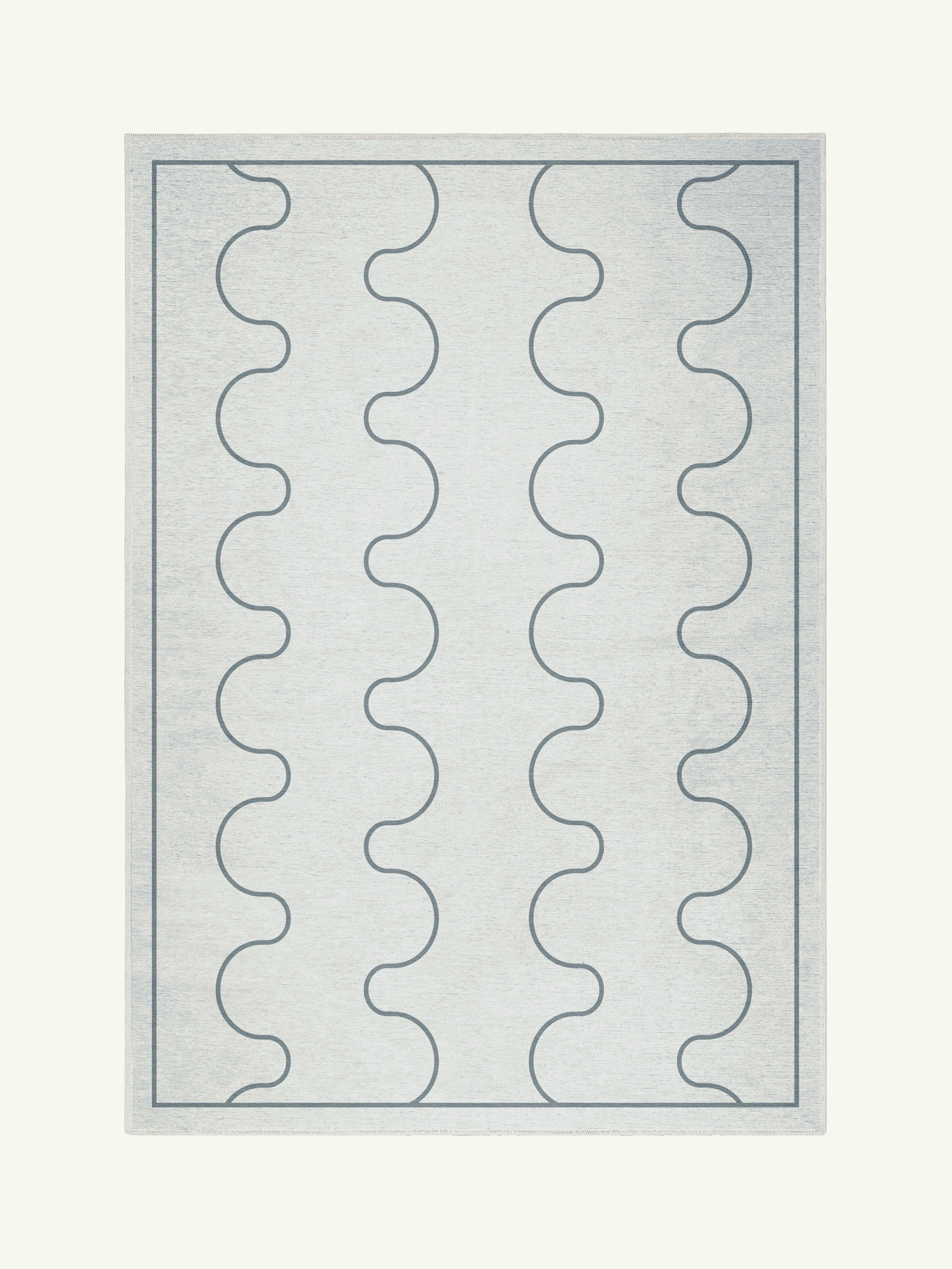 Aligned Bone Chenille Rug